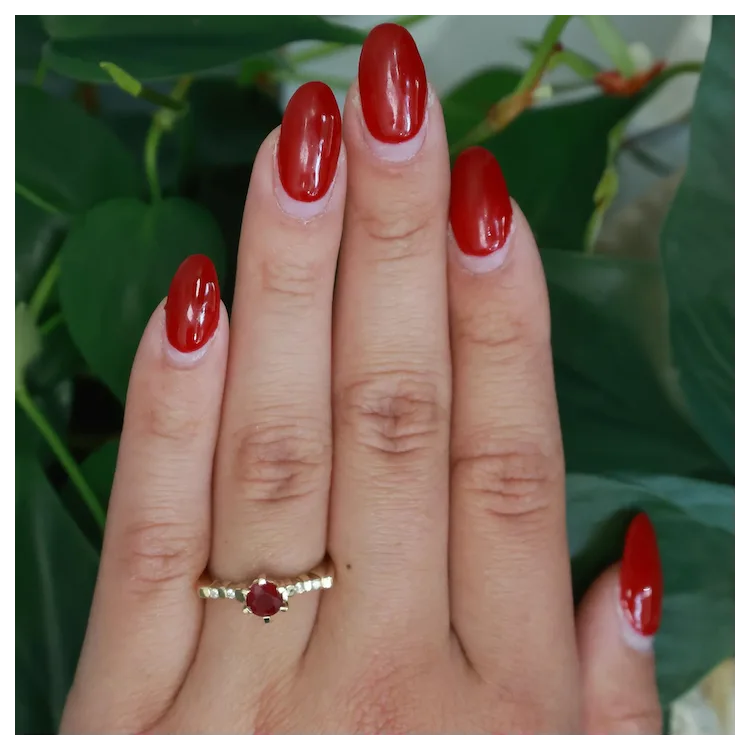 Ruby Solitaire Diamond Accent Ring 9K Yellow Gold 0.63 CTW Size 6.75 ...