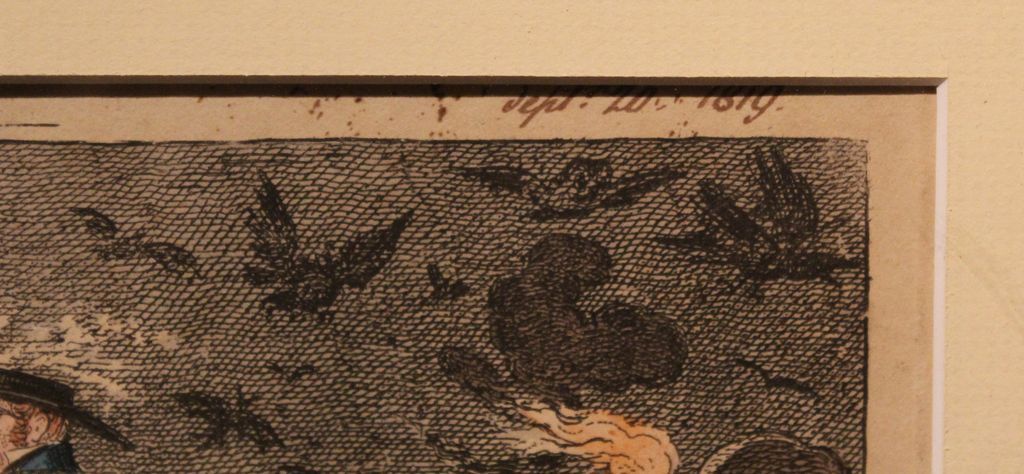 19th c English Hand Colored Lithograph Fire Theme A Patriot Luminary ...